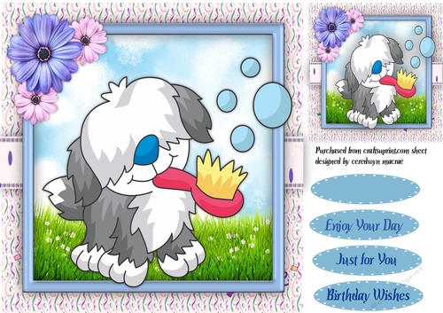 Doggitys Bath Time - CUP1026679_1398 | Craftsuprint