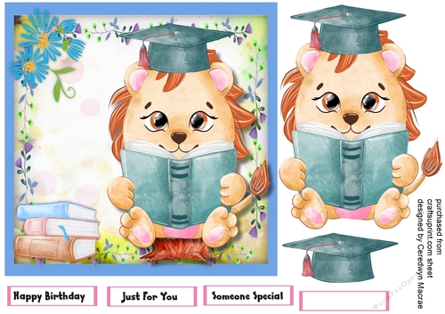 Back To School .Lion - CUP1058636_1398 | Craftsuprint