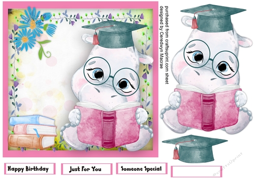 Back To School .Hippo - CUP1058637_1398 | Craftsuprint