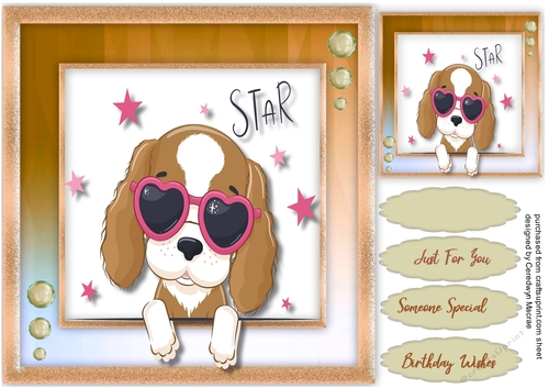 Cute Star Animal 6 - CUP1072735_1398 | Craftsuprint