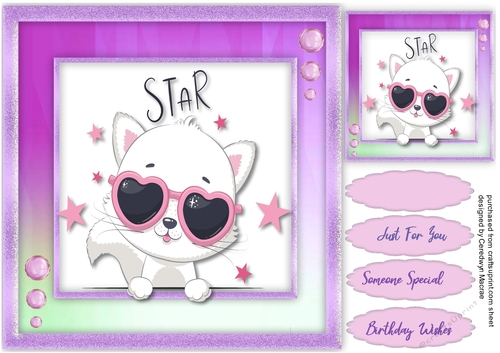 Cute Star Animal 7 - CUP1072736_1398 | Craftsuprint