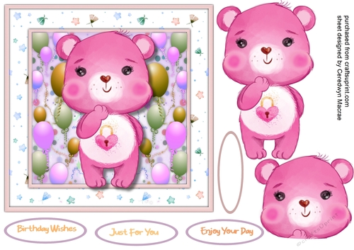 Secret Bear - CUP1108196_1398 | Craftsuprint