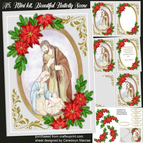 A5, Mini Kit, Beautiful Nativity Scene - CUP1125673_1398 | Craftsuprint