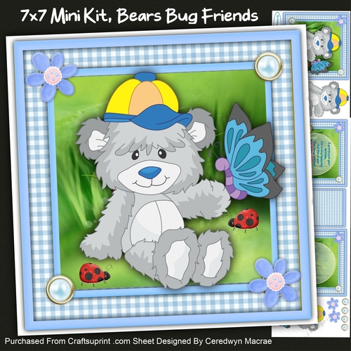 7x7 Mini Kit Bears Bug Friends - CUP1144556_1398 | Craftsuprint