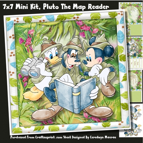 7x7 Mini Kt, Pluto The Map Reader - CUP1146394_1398 | Craftsuprint