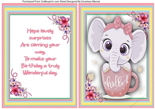 A5, Ellie Card and Verse 1 - CUP1156977_1398 | Craftsuprint