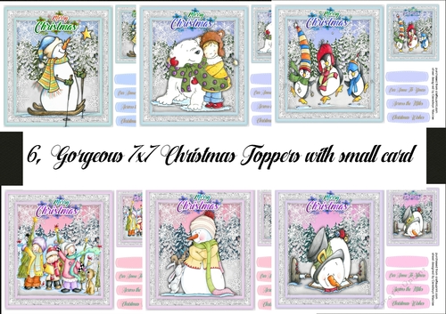 6, Gorgeous 7x7 Christmas Toppers with small card - CUP1167403_1398 ...