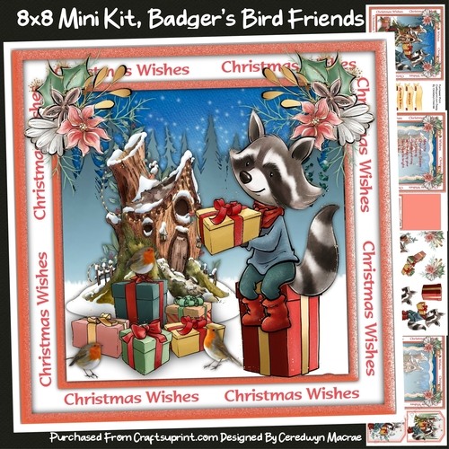 8x8 Mini Kit, Badgers Bird Friends - CUP1172159_1398 | Craftsuprint