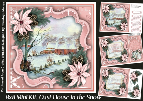 8X8 Mini Kit, Oast House In The Snow - CUP1172391_1398 | Craftsuprint