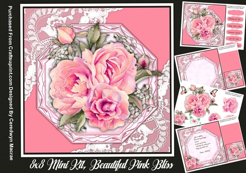 8c8 Mini Kit , Beautiful Pink Bliss - CUP1172891_1398 | Craftsuprint