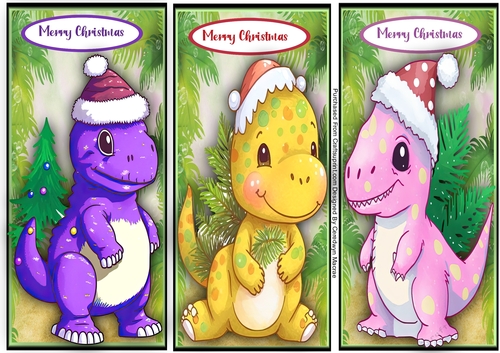 3, DL Baby Dinos Christmas - CUP1188182_1398 | Craftsuprint