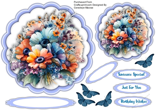 Beautiful Spring Floral Toppers 1 - CUP1193194_1398 | Craftsuprint