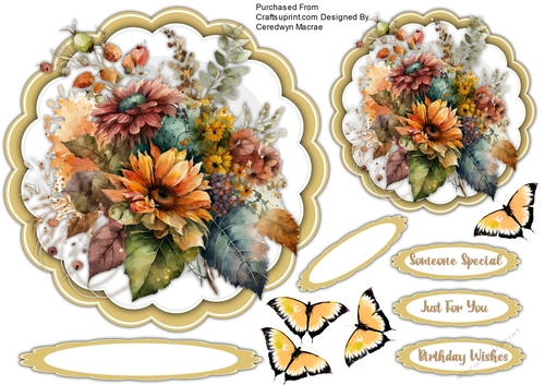 Beautiful Spring Floral Toppers 6 - CUP1193199_1398 | Craftsuprint
