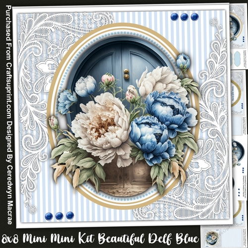 8x8 Mini Kit, Beautiful Delf Blue - CUP1197970_1398 | Craftsuprint