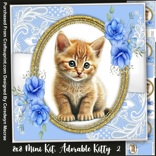 8x8 Mini Kit, Adorable Kitty 2 - CUP1199976_1398 | Craftsuprint