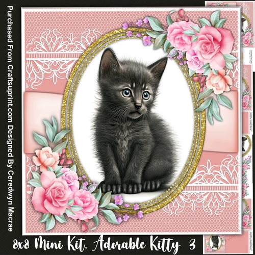 8x8 Mini KIt, Adorable Kitty 3 - CUP1199983_1398 | Craftsuprint