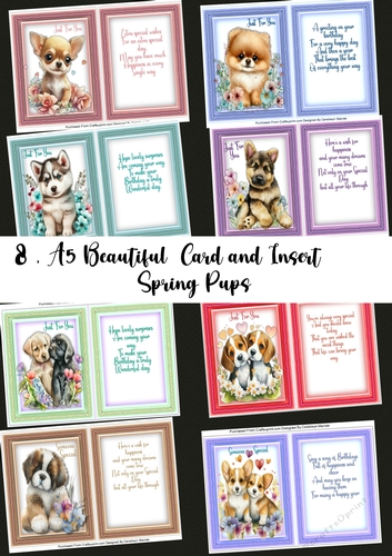 8 , A5 Beautiful Cards and Inserts - CUP1200596_1398 | Craftsuprint