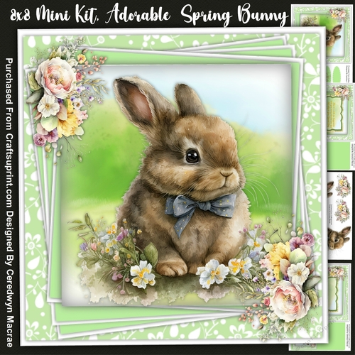 8x8 Mini Kit, Adorable Spring Bunny - CUP1200652_1398 | Craftsuprint