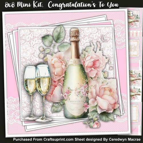 8x8 Mini Kit, Congratulations To You - CUP1206998_1398 | Craftsuprint