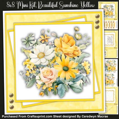 8x8 Mini Kit, Beautiful Sunshine Yellow - CUP1208511_1398 | Craftsuprint