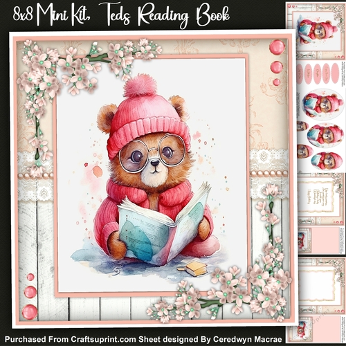 8x8 Mini Kit, Teds Reading Book, Pyramid - CUP1209120_1398 | Craftsuprint