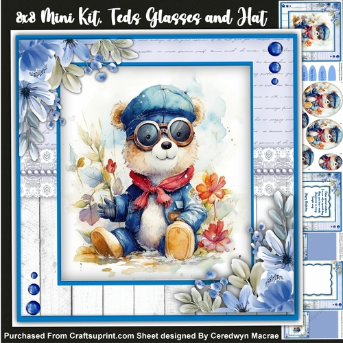 8x8 Mini Kit, Teds Reading Book, Pyramid - CUP1209121_1398 | Craftsuprint