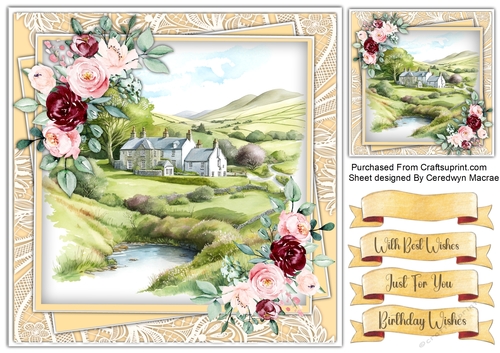 8x8 Quick Cards, Beautiful Scottish Scene 4 - CUP1213297_1398 ...