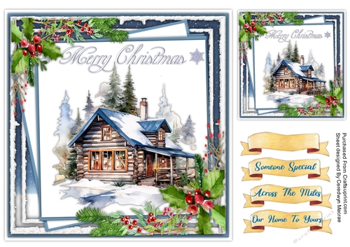 8x8 Quick Card The Christmas Cabin 1 - CUP1216687_1398 | Craftsuprint