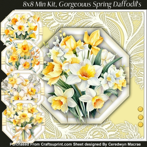 8x8 Mini Kit, Gorgeous Octagonal Spring Daffodils - CUP1220084_1398 ...