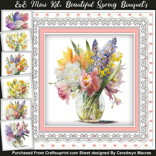 8x8 Mini Kit, Beautiful Spring Bouquets - CUP1221861_1398 | Craftsuprint