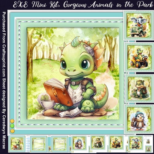 8x8 Mini Kit, Gorgeous Animals in the Park - CUP1260957_1398 | Craftsuprint