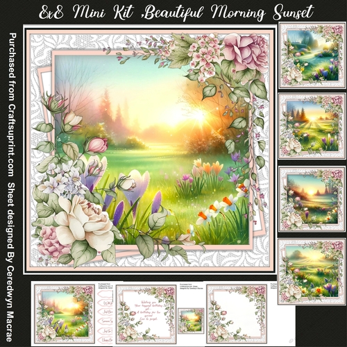 8x8 M8ini Kit, Beautiful Morning Sunrise - CUP1292312_1398 | Craftsuprint