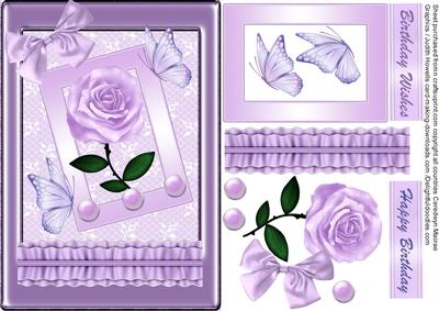 Beautiful Soft Lilac Card Front - CUP336766_1398 | Craftsuprint