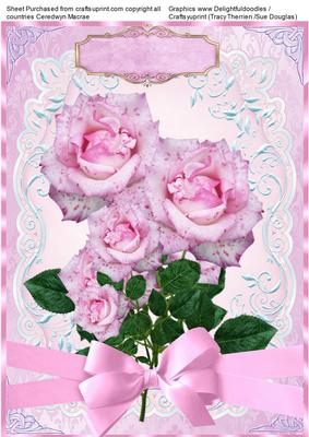 Beautiful Pink Tinged Roses - CUP394081_1398 | Craftsuprint