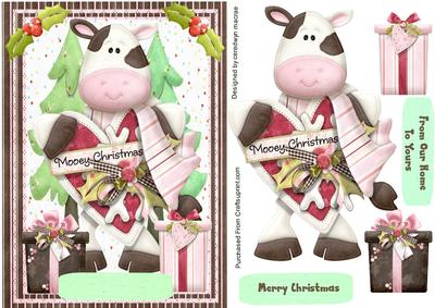 Have a Great Mooey Christmas - CUP455178_1398 | Craftsuprint