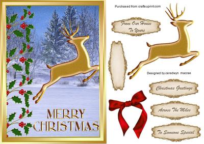 Lovely Prancing Reindeer . - CUP479758_1398 | Craftsuprint