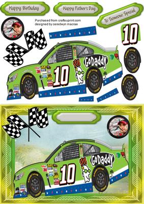 Lovely Go Daddy Go Car Rally Card - CUP525845_1398 | Craftsuprint