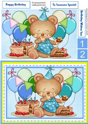 Happy Birthday Little Bear - CUP532629_1398 | Craftsuprint