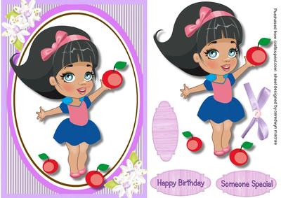 Little Miss Apple Girl - CUP553613_1398 | Craftsuprint