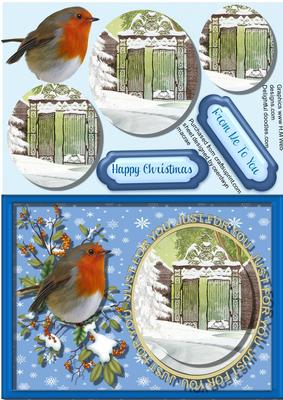 Lovely Pyramid Christmas Robin and Scene - CUP575764_1398 | Craftsuprint