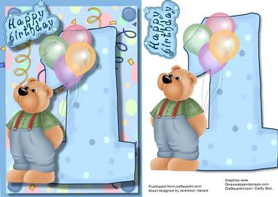 Happy Birthday 1 Today - CUP598818_1398 | Craftsuprint