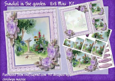 8x8 Mini Kit . Sundial in the Garden - CUP603525_1398 | Craftsuprint