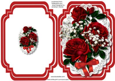 Print, Cut, and Fold, Beautiful Red Roses - CUP616250_1398 | Craftsuprint