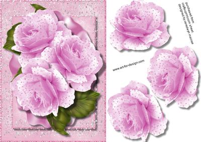 Beautiful Arabesque Pink Roses - CUP616688_1398 | Craftsuprint