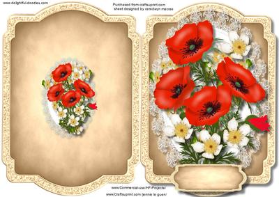 Print, Cut, and Fold, Beautiful Poppy's and Blossom - CUP627558_1398 ...