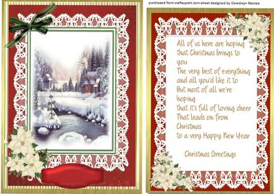 Lovely Christmas River Scene with Verse - CUP630110_1398 | Craftsuprint