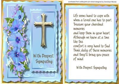 Deepest Sympathy Blue ) - CUP632042_1398 | Craftsuprint