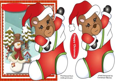 Over the Edge Teddy's in Santa's Boot 4 - CUP633835_1398 | Craftsuprint