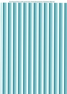 Lovely Striped Aqua Backing Paper 2 - CUP634053_1398 | Craftsuprint