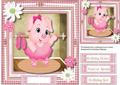 Exercise, Pig-in Ballet Lessons - CUP634539_1398 | Craftsuprint